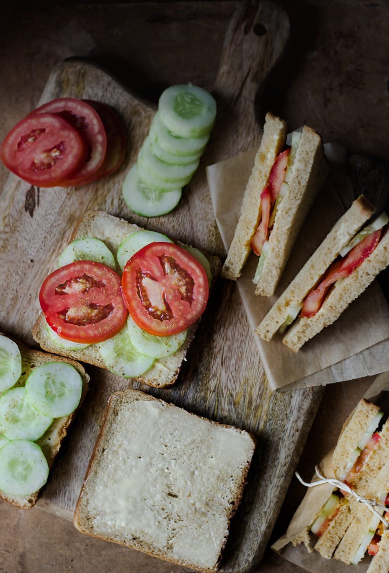 Tomato Cucumber Sandwich Recipe - Lemon in Ginger